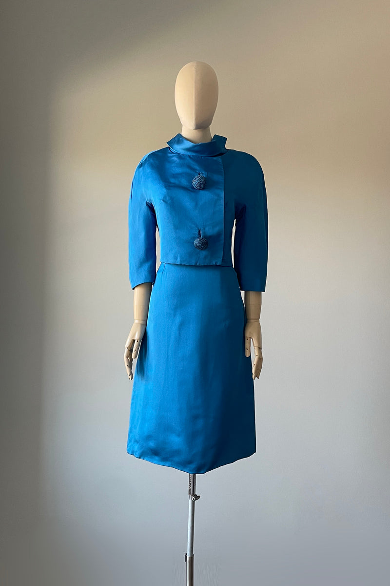 1960s Cobalt Blue Dress + Jacket | SMALL – Mill Street Vintage