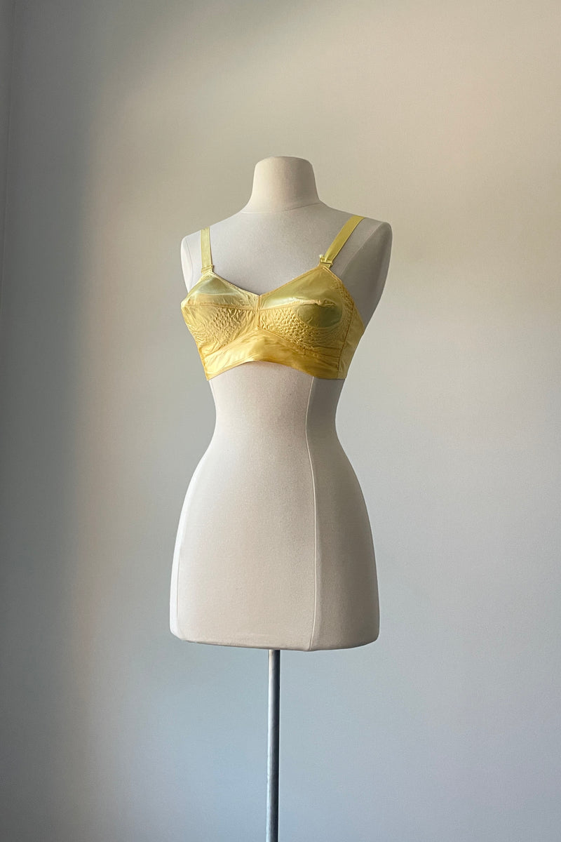 1950s Golden Yellow Satin Bullet Bra 32B – Mill Street Vintage