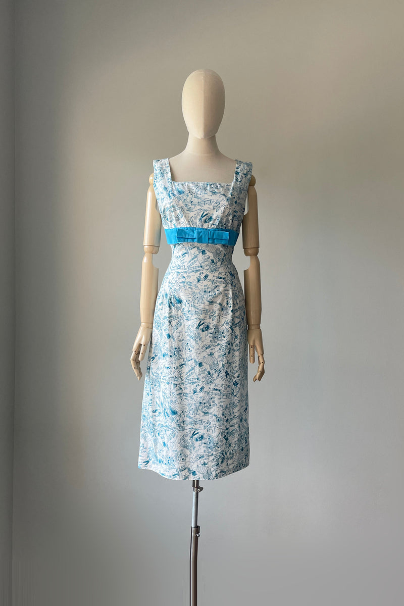 1950s Farming Novelty Print Wiggle Dress | XS – Mill Street Vintage